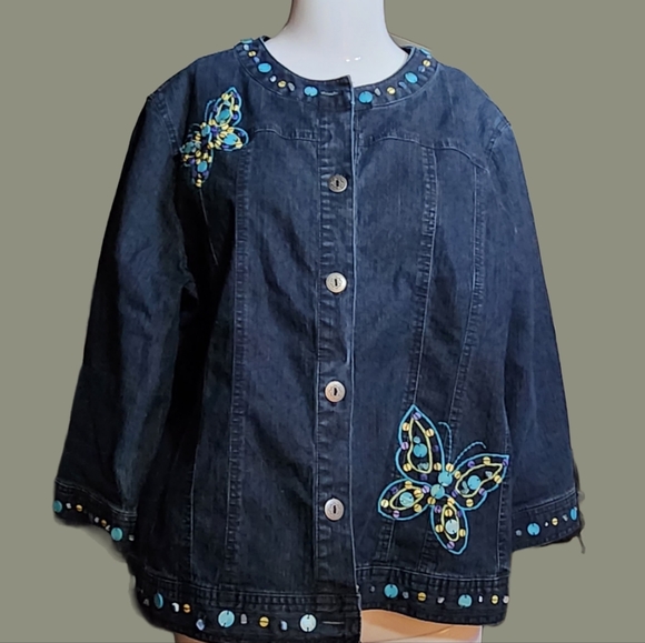 Alfred Dunner | Jackets & Coats | Vintage Embroidered And Beaded Alfred ...
